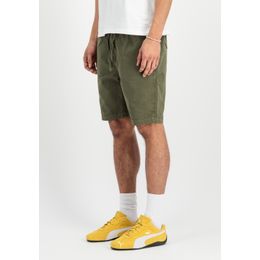 Shorts Alpha Industries "Basic Cotton Short", Herren, Gr. 30, Normalgr&ouml;&szlig;en, gr&uuml;n (schwarz olive), Obermaterial: 100% Baumwolle, Hosen Shorts