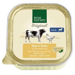 REAL NATURE Nassfutter Hund, Adult, Huhn und Rind 17x100 g