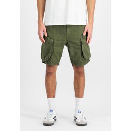 Shorts Alpha Industries "Canvas Cargo Short", Herren, Gr. 30, Normalgr&ouml;&szlig;en, gr&uuml;n (schwarz olive), Obermaterial: 100% Baumwolle, Hosen Shorts