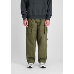 Cargohose Alpha Industries "Ripstop Patchwork Pant", Herren, Gr. 30, Normalgr&ouml;&szlig;en, gr&uuml;n (schwarz olive), Obermaterial: 100% Baumwolle, Hosen Cargohose