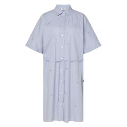 JOOP! Hemdblusenkleid JOOP "Davinia", Damen, Gr. L, N-Gr, lt, pastel blau, Web, Obermaterial: 100% Baumwolle, regular fit ca. Mitte Knie, Kleider, Bindeg&uuml;rtel auf Taillenh&ouml;he