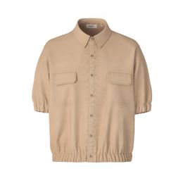 JOOP! Kurzarmbluse JOOP "Biddy", Damen, Gr. M, schwarz beige, Web, Obermaterial: 100% Baumwolle, normal, elastischer Bund, Blusen, mit elastischen B&uuml;ndchen