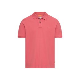Poloshirt Camel Active, Herren, Gr. L, faded rot, Piqu&eacute;, Obermaterial: 100% Baumwolle, unifarben, normal h&uuml;ftbedeckend, Rundhals, B&uuml;ndchen, Shirts, normale Passform, Polokragen, 2-Knopf-Form, mit Logo-Stickerei