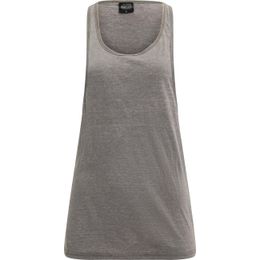 Muskelshirt Urban Classics "Urban Classics Damen Ladies Loose Burnout Tank", Damen, Gr. M, olive, 65% Polyester, 35% Baumwolle, unifarben, loose fit, Rundhals, Shirts