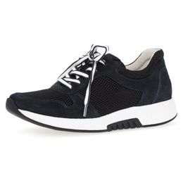 Keilsneaker ROLLINGSOFT, Damen, Gr. 35, blau (nachtblau), Nubukleder, Textil, Schuhe Sneaker, Freizeitschuh, Halbschuh, Schn&uuml;rschuh mit Logo an der Ferse