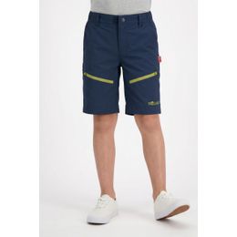 Shorts Trollkids "KIDS SEILAND SHORTS", M&auml;dchen, Gr. 110, N-Gr, mystic blau, kiwi, Obermaterial: 100% Polyamid, Hosen Shorts, f&uuml;r Trekking, aus strapazierf&auml;higem Polyamid, atmungsaktiv