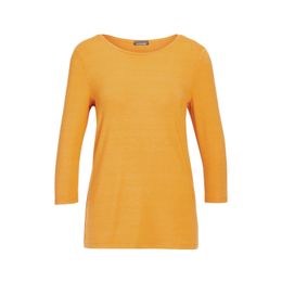 3/4-Arm-Shirt GOLDNER "Trageangenehmes Viskoseshirt mit Elasthan", Damen, Gr. 44, gelb (maisgelb), Obermaterial: 95% Viskose CV. 5% Elasthan EL., normal, Sonstiges, Shirts 3/4-Arm-Shirt, Ohne