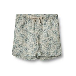 Shorts Wheat "Wheat Shorts Max", Jungen, Gr. 68, aqua hawaii flowers, 100% Baumwolle, gebl&uuml;mt, normal, Hosen Shorts