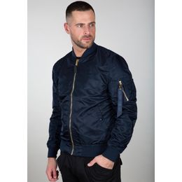 Bomberjacke Alpha Industries "MA-1 VF Light", Herren, Gr. S, blau (rep blau, gold), Shell: 100% Nylon. Lining: 100% Nylon, Jacken Bomberjacke