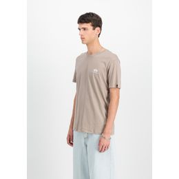 T-Shirt Alpha Industries "Basic T-Shirt SL", Herren, Gr. L, beige (vintage sand), Obermaterial: 100% Baumwolle, Shirts T-Shirt