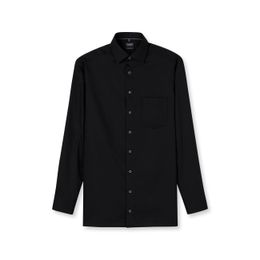 Businesshemd OLYMP "OLYMP Luxor, modern fit, New Kent", Herren, Gr. 39, Normaler Arm, schwarz, 100% Baumwolle, Hemden