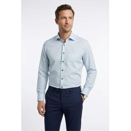Businesshemd OLYMP "Luxor", Herren, Gr. 42, Verl&auml;ngerter Arm, blau (bleu), Web, Obermaterial: 100% Baumwolle, gemustert, unifarben, comfort fit normal, 2-Knopf-Manschette verstellbar, Hemden, New Kentkragen, comfort fit