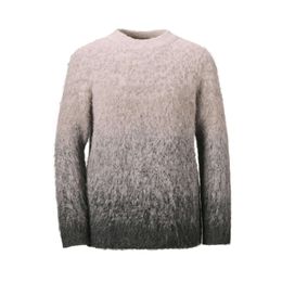 Strickpullover GOLDNER "Kurzgr&ouml;&szlig;e Strickpullover", Damen, Gr. 24, grau (anthrazit, gemustert), Obermaterial: 60% Polyester PES. 30% Polyamid PA. 10% Wolle WO., Tubular, Pullover Strickpullover, Flauschiger Wollflor