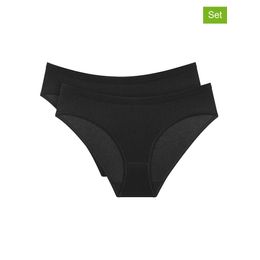 Triumph 2er-Set: Slips "Feel Of Cotton" in Schwarz - 58% | Gr&ouml;&szlig;e 42 | Damen-unterteile