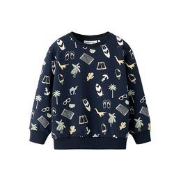 name it Sweatshirt "Jerome" in Dunkelblau - 50% | Gr&ouml;&szlig;e 104 | Kinder-sweatshirts-jacken