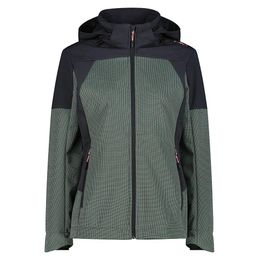 CMP Softshelljacke in Gr&uuml;n/ Schwarz - 56% | Gr&ouml;&szlig;e 46 | Damen-outdoorjacken