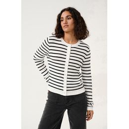 Kaffe Cardigan "Lilibeth" in Wei&szlig;/ Schwarz - 58% | Gr&ouml;&szlig;e M | Damen-pullover-cardigans