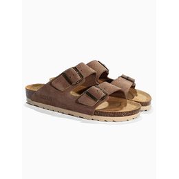 BACKSUN Leder-Pantoletten "Bali" in Hellbraun - 58% | Gr&ouml;&szlig;e 40 | Damen-pantoletten