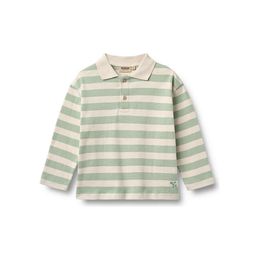 Wheat Poloshirt "Fred" in Gr&uuml;n/ Beige - 54% | Gr&ouml;&szlig;e 104 | Kinder-oberteile