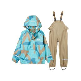 Helly Hansen 2tlg. Regenoutfit "Bergen 2.0" in Hellblau/ Beige - 68% | Gr&ouml;&szlig;e 128 | Kinder-outdoor-jacken