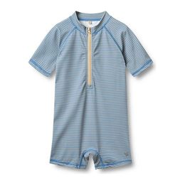 Wheat Badeoverall "Cas" in Blau/ Beige - 53% | Gr&ouml;&szlig;e 104 | Kinder-bademode