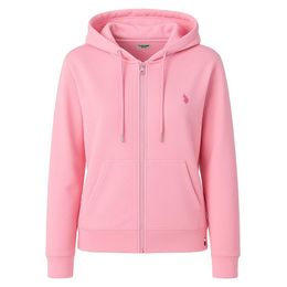U.S. Polo Assn. Sweatjacke in Rosa - 49% | Gr&ouml;&szlig;e XXL | Damen-sweatshirts-jacken