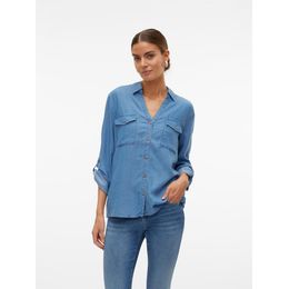 V&eacute;ro Moda Vero Moda Bluse in Blau - 40% | Gr&ouml;&szlig;e L | Damen-blusen