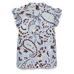 V&eacute;ro Moda Vero Moda Blusentop in Hellblau/ Braun - 36% | Gr&ouml;&szlig;e L | Damen-blusen