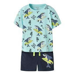 name it 2tlg. Outfit "Flaz" in T&uuml;rkis/ Dunkelblau - 36% | Gr&ouml;&szlig;e 92 | Kinder-oberteile