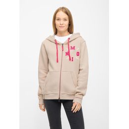 Derbe Sweatjacke in Beige/ Pink - 47% | Gr&ouml;&szlig;e M | Damen-sweatshirts-jacken