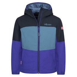 Trollkids Regenjacke "Bjordal" in Blau - 45% | Gr&ouml;&szlig;e 122 | Kinder-outdoor-jacken
