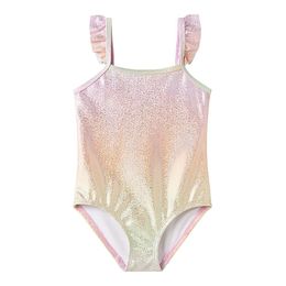name it Badeanzug "Ola" in Rosa/ Gelb - 48% | Gr&ouml;&szlig;e 98/104 | Kinder-bademode