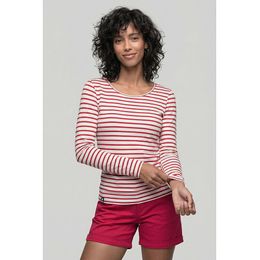 alife and kickin Longsleeve "Bertha" in Rot/ Wei&szlig; - 54% | Gr&ouml;&szlig;e L | Damen-tops