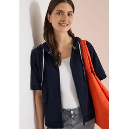 Cecil Sweatjacke in Dunkelblau - 48% | Gr&ouml;&szlig;e S | Damen-sweatshirts-jacken
