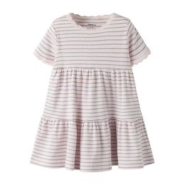 name it Kleid "Fensina" in Rosa/ Lila/ Wei&szlig; - 50% | Gr&ouml;&szlig;e 98 | Kinderkleider