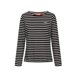 Derbe Longsleeve in Schwarz/ Wei&szlig; - 54% | Gr&ouml;&szlig;e XS | Damen-tops