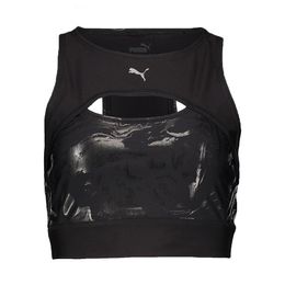 Puma Sport-BH "Run Ultraform AOP" in Schwarz - 54% | Gr&ouml;&szlig;e L | Damen-sportunterwaesche