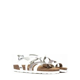 BAYTON Sandalen Gerone" in Wei&szlig;/ Silber - 58% | Gr&ouml;&szlig;e 41 | Damen-sandalen