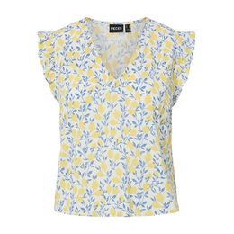 Pieces Bluse "Pcbarri" in Wei&szlig; - 33% | Gr&ouml;&szlig;e M | Damen-blusen
