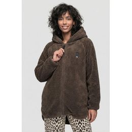 alife and kickin Teddyjacke "Dominique" in Dunkelbraun - 61% | Gr&ouml;&szlig;e XS | Damenjacken