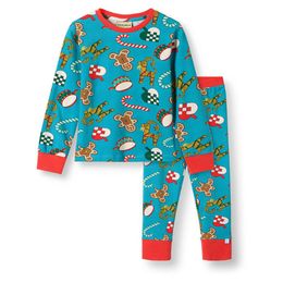 Smafolk Sm&aring;folk Pyjama "Jubilee" in Blau - 61% | Gr&ouml;&szlig;e 104/110 | Kinder-waesche