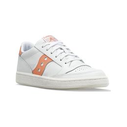 Saucony Leder-Sneakers "Jazz Court" in Wei&szlig;/ Rosa - 58% | Gr&ouml;&szlig;e 40 | Damen-sneakers
