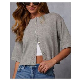 Milan Kiss Cardigan in Grau - 63% | Gr&ouml;&szlig;e L | Damen-pullover-cardigans