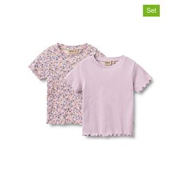 Wheat 2er-Set: Shirts in Lila/ Creme - 32% | Gr&ouml;&szlig;e 128 | Kinder-oberteile