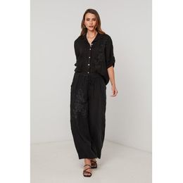 Lin Passion Leinen-Hose in Schwarz - 78% | Gr&ouml;&szlig;e 38/40 | Damenhosen