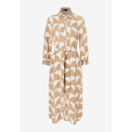 More & More More & More Kleid in Beige/ Wei&szlig; - 65% | Gr&ouml;&szlig;e 46 | Damen-kleider
