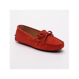 CHARLES & SMITH Leder-Mokassins "Newton" in Rot - 56% | Gr&ouml;&szlig;e 36 | Damen-schuhe-halbschuhe