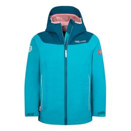 Trollkids Regenjacke "Bergen" in Blau - 45% | Gr&ouml;&szlig;e 140 | Kinder-outdoor-jacken