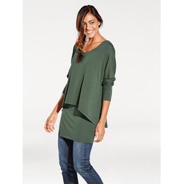 Heine Longsleeve in Gr&uuml;n - 54% | Gr&ouml;&szlig;e 42 | Damen-tops