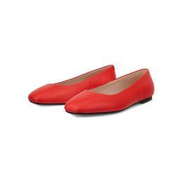 Ecco Leder-Ballerinas "Margot" in Rot - 54% | Gr&ouml;&szlig;e 38 | Damen-ballerinas